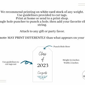 2023 Printable Graduation Gift Tags, Congrats Grad Gift Tag, Instant ...