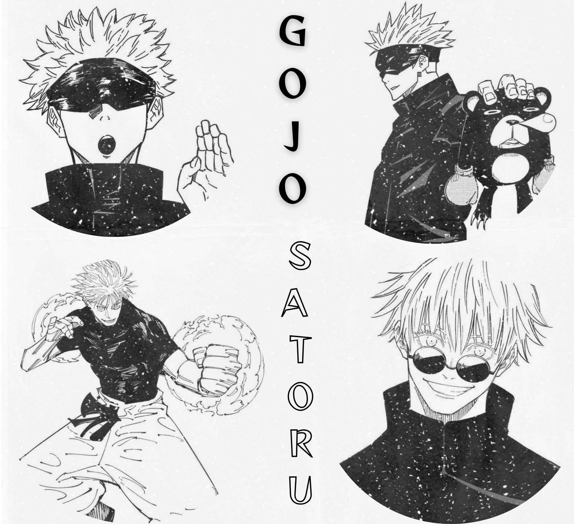 Jujutsu Kaisen Tumbler Wrap Gojo Satoru 20oz Tumbler Wrap Sublimation ...