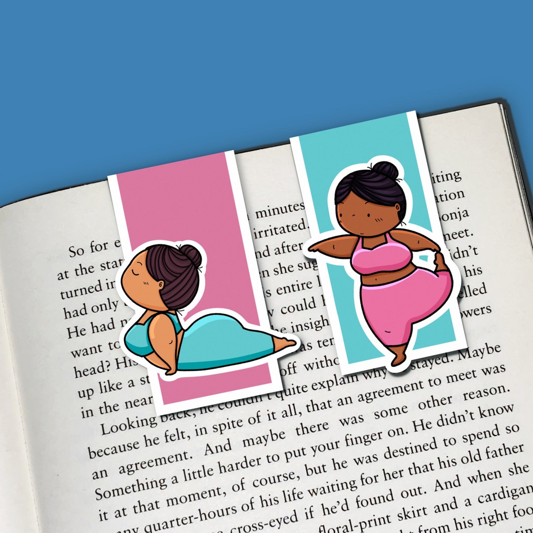 Yoga Bookmark Curvy Girl Yoga Book Mark Cobra Pose Dancer - Etsy