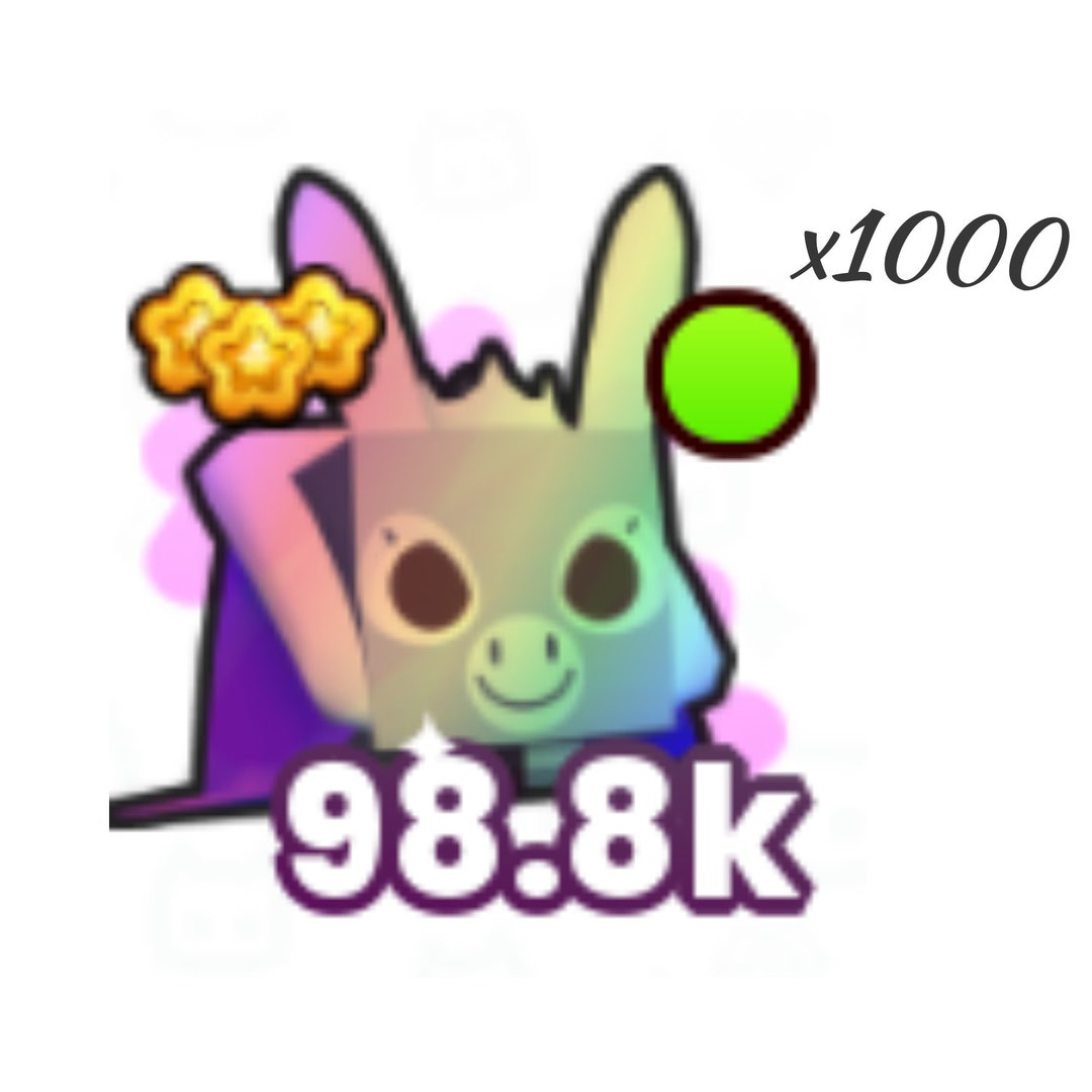 Pet Simulator 99 1000x Rainbow Prince Donkey - Etsy
