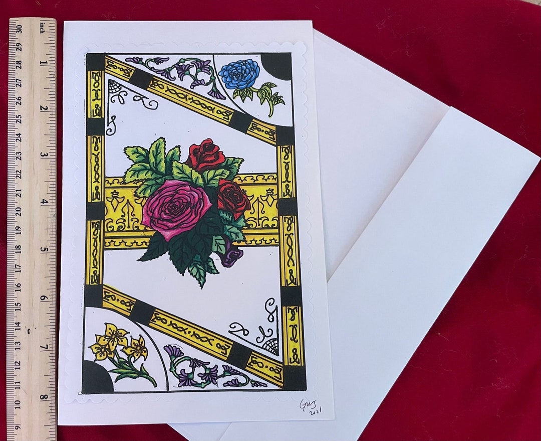 Victorian Flower Cards - Etsy