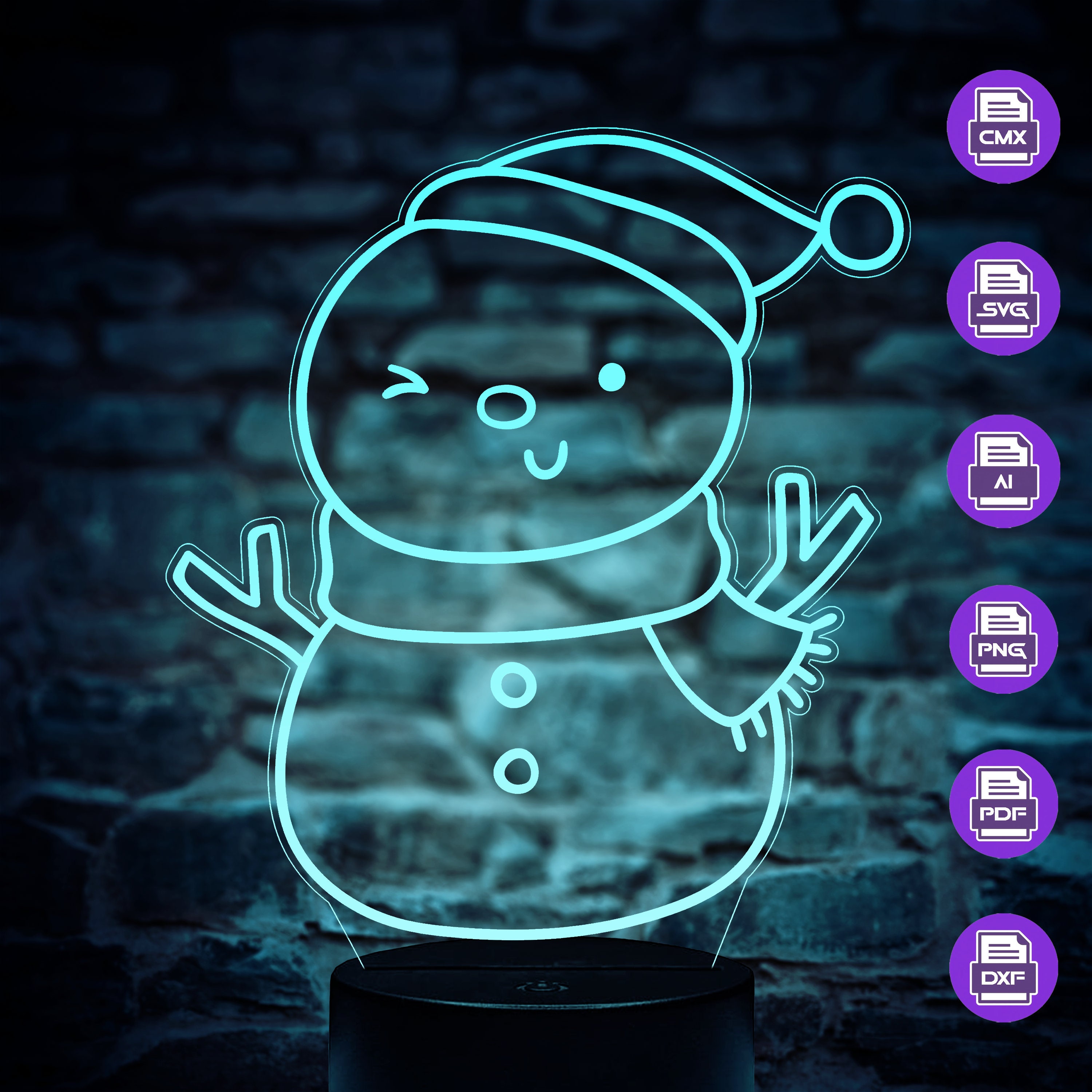 3D Lamp File 3D Laser Christmas 3D Laser Cut Files 3D - Etsy