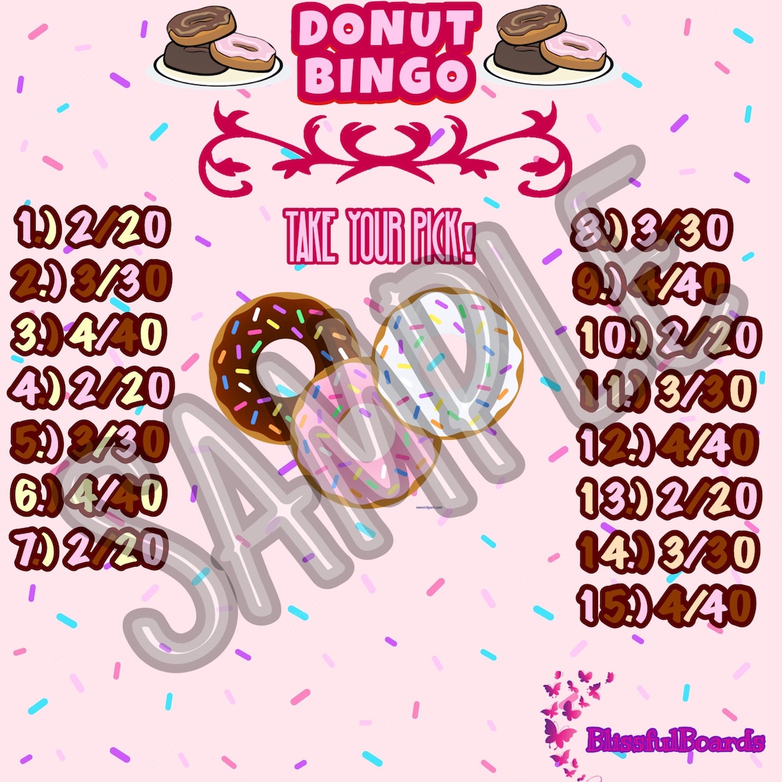 1-15 PRIZE BOARD | 2, 3 & 4 Digital BINGO - Etsy