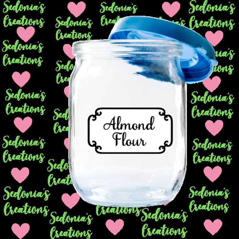 Pantry Label almond Flour SVG Pantry SVG Canister Labels - Etsy