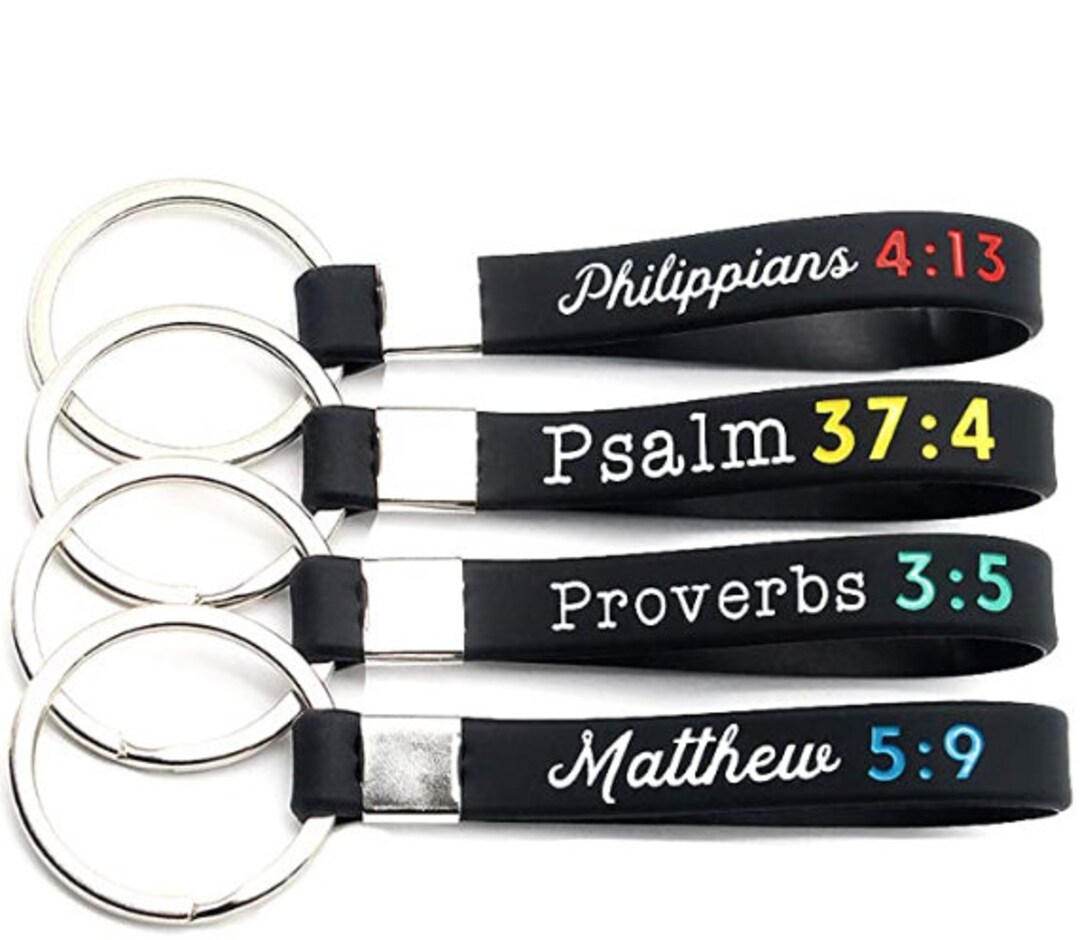 Religious Keychains With Bible Verses Scripture Gifts - Etsy