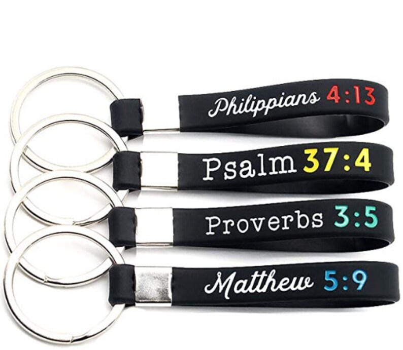 Religious Keychains With Bible Verses Scripture Gifts - Etsy