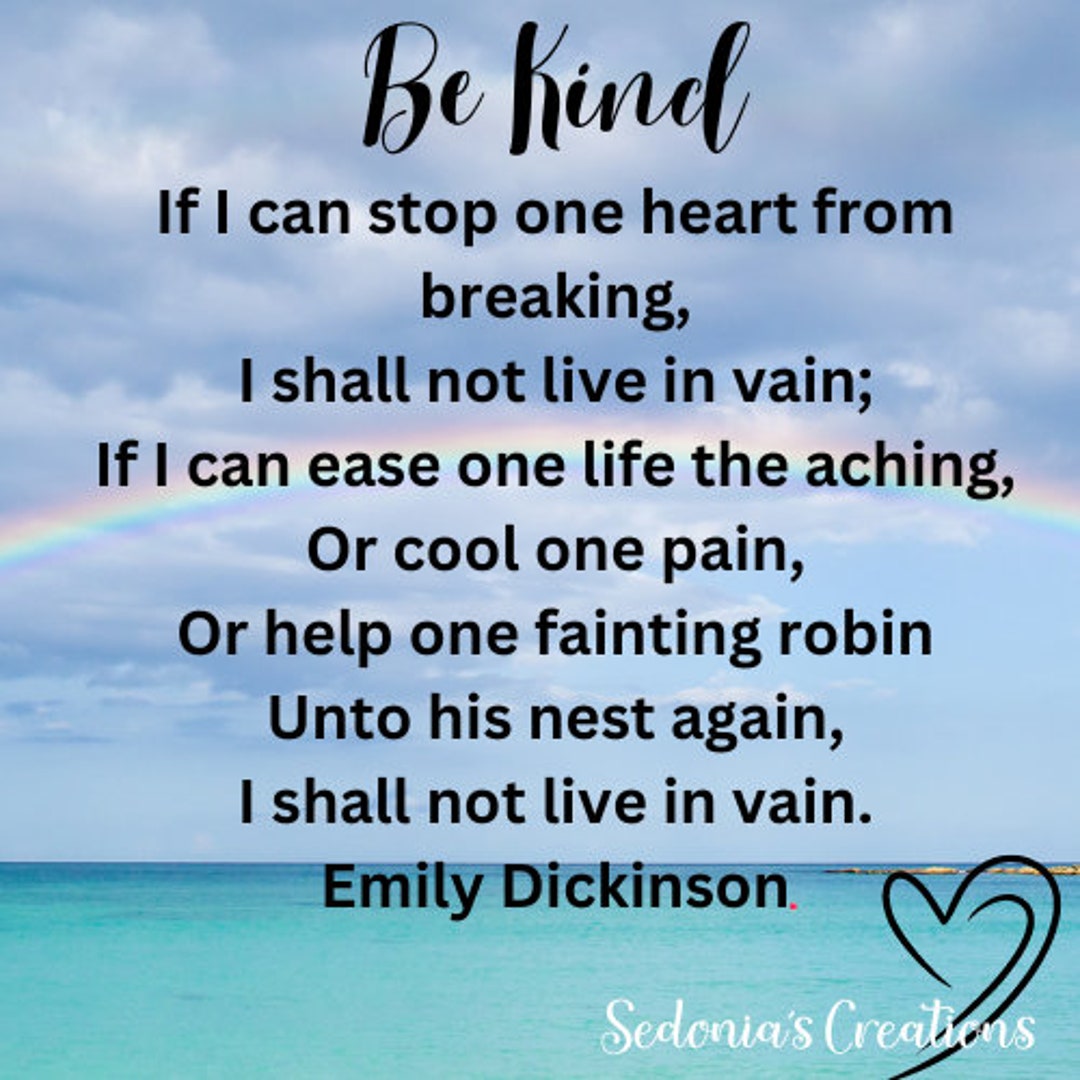Digital Download Be Kind Beach View Image With Poem Png Svg Instant ...