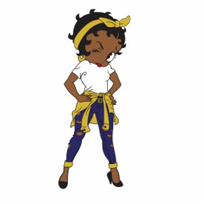 Digital Download Printable Betty Boop Black Betty Boop PNG - Etsy