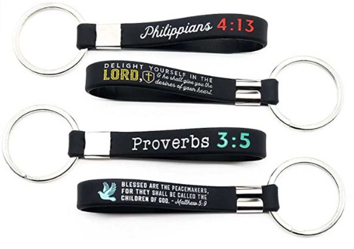 Religious Keychains With Bible Verses Scripture Gifts - Etsy