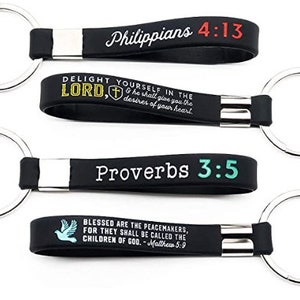 Religious Keychains With Bible Verses Scripture Gifts - Etsy