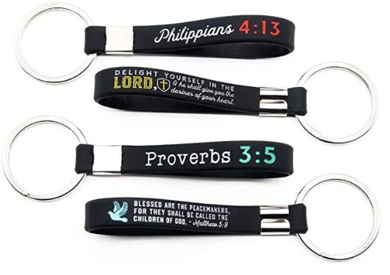 Religious Keychains With Bible Verses Scripture Gifts - Etsy