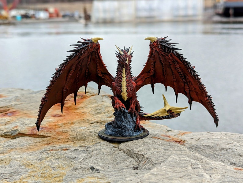 Red Dragon Miniature - Etsy