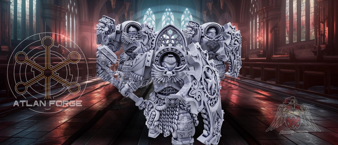 5 Power Hammer Knight Templar Assault Crusaders Grimdark Marines ...