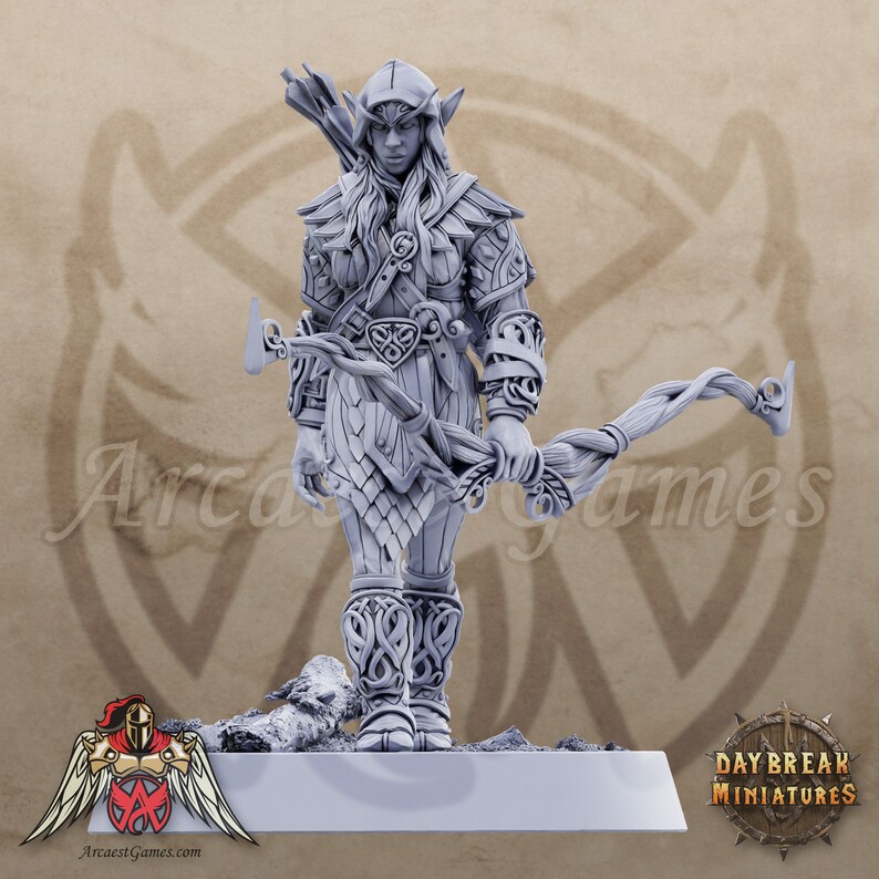 Lindulae 32mm Scale Female Elf Ranger Miniature Dungeons Dragons Dnd ...