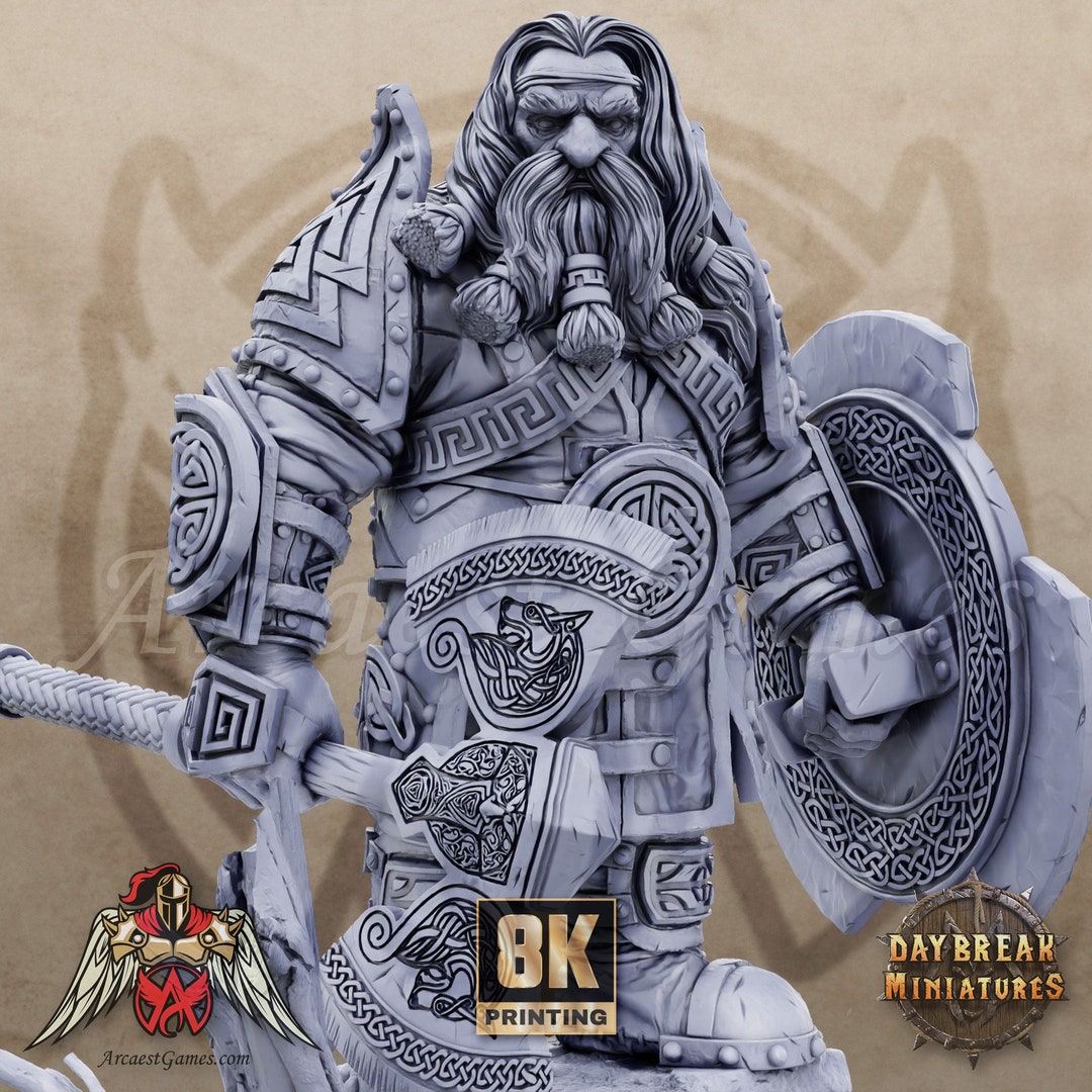 Ragnar Stoner 32mm Scale Dwarf Miniature for Dungeons Dragons Dnd Mini ...