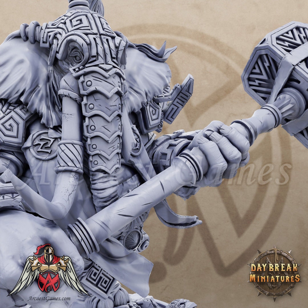 Ugro Elephant Folk Loxodon Oliphant Miniature Dungeons Dragons Dnd Mini ...