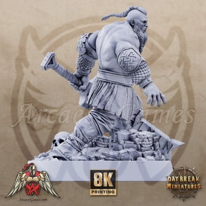 Rogur Red 32mm Scale Viking Miniature Dungeons Dragons Dnd Barbarian ...