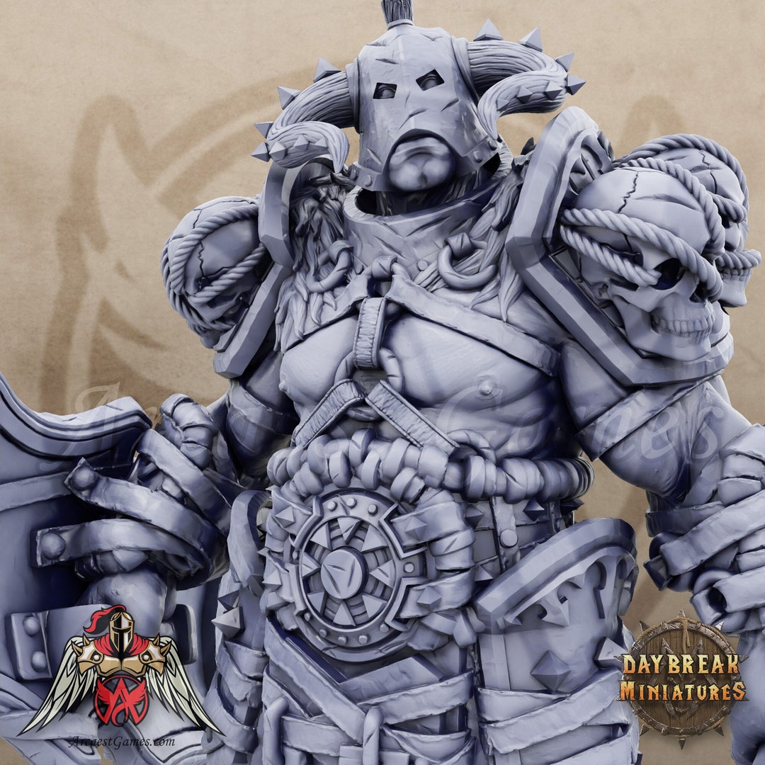 Tachyonx 32mm Scale Barbarian Miniature Dungeons Dragons D&D Dnd Chaos ...