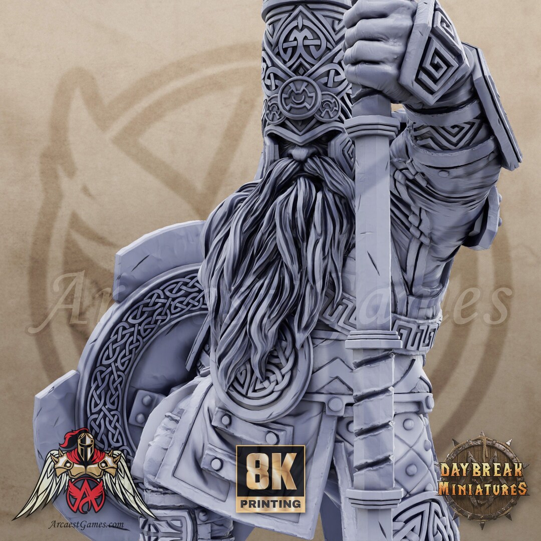 Ernil 32mm Scale Dwarf Miniature Dungeons Dragons D&D Dnd Dwarf Mini ...