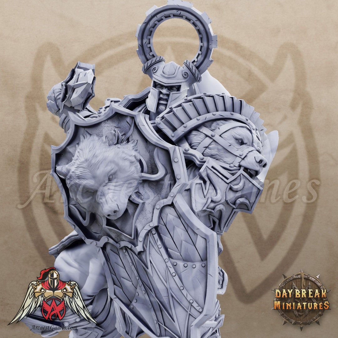 Roland 32mm Scale Knight Templar Paladin Miniature Dungeons Dragons Dnd ...