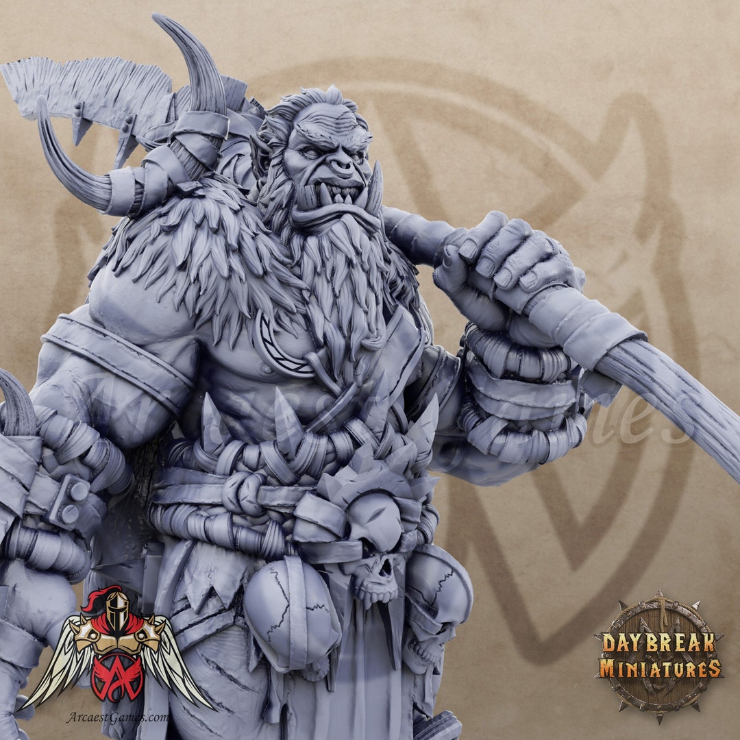 Dauger Mietz 32mm Scale Orc Miniature Dungeons Dragons Orc Mini D&D Dnd ...