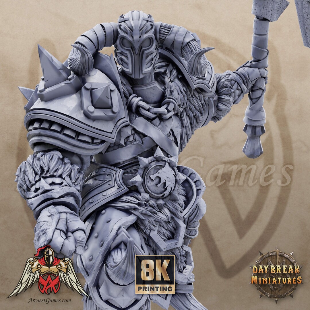 Mikas 32mm Scale Oathbreaker Paladin Chaos Knight Miniature Dungeons ...