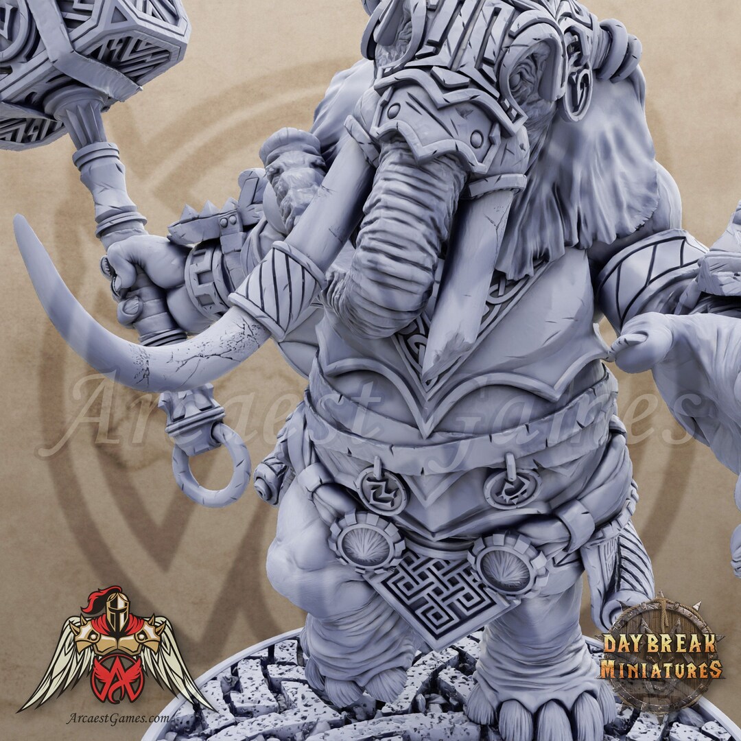 Marab 32mm Scale Elephant Folk Loxodon Oliphant Miniature Dungeons ...