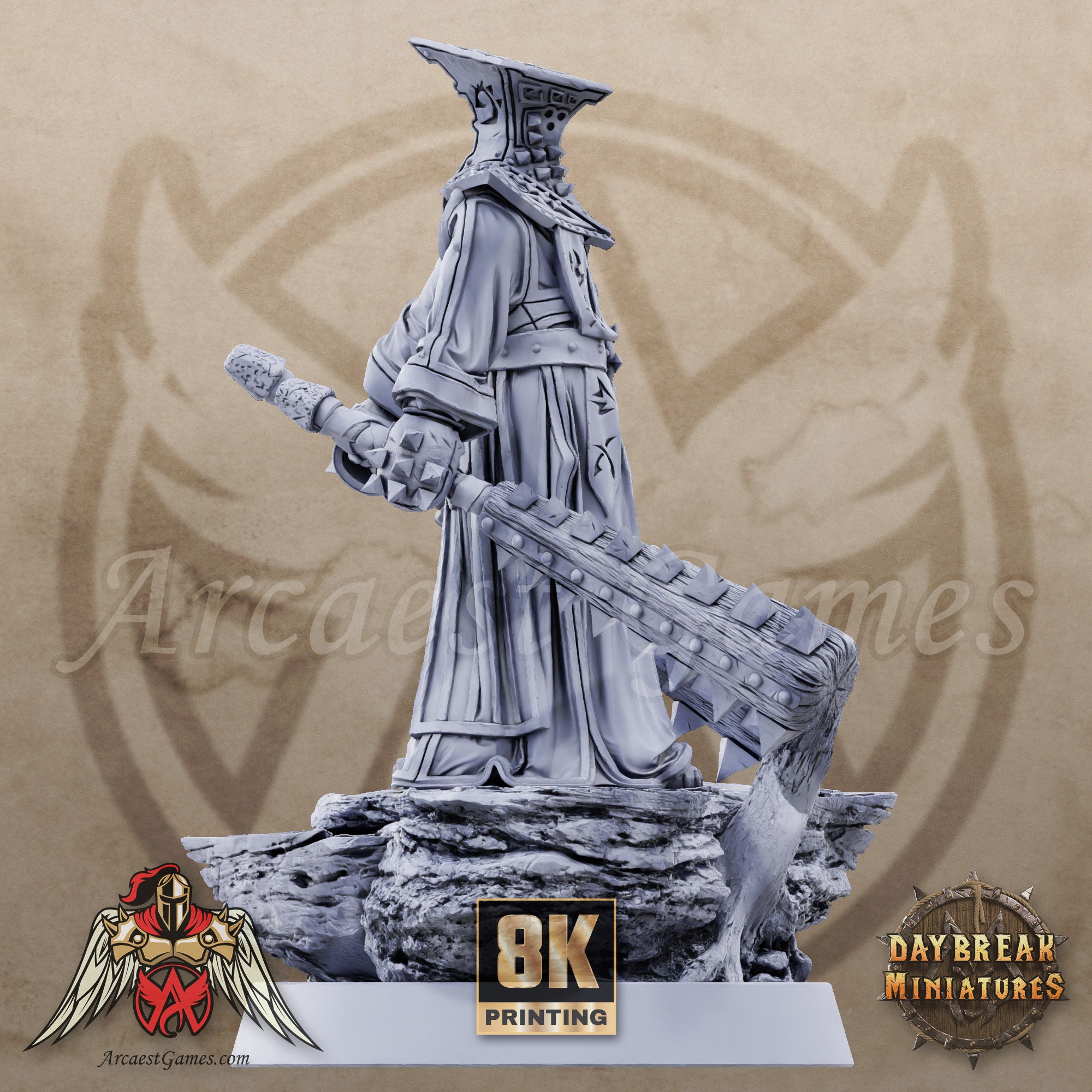 Hauser 32mm Scale Oathbreaker Paladin Chaos Knight Miniature Dungeons ...
