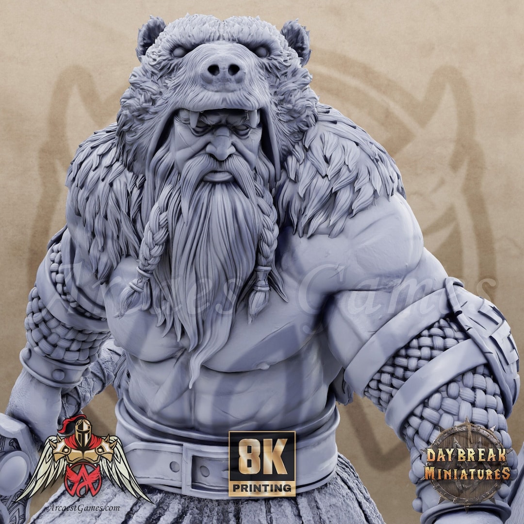 Magnar Runeblade Viking Miniature Dungeons Dragons Dnd Barbarian Mini ...