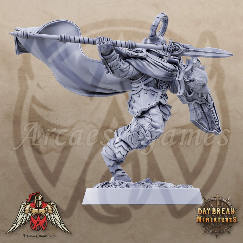 Roland 32mm Scale Knight Templar Paladin Miniature Dungeons Dragons Dnd ...