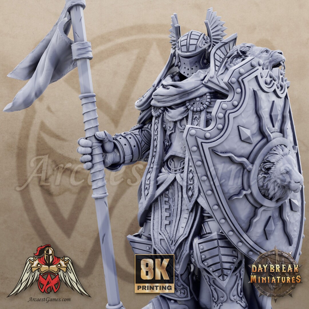Thierry 32mm Scale Paladin Miniature for Dungeons and Dragons Paladin ...