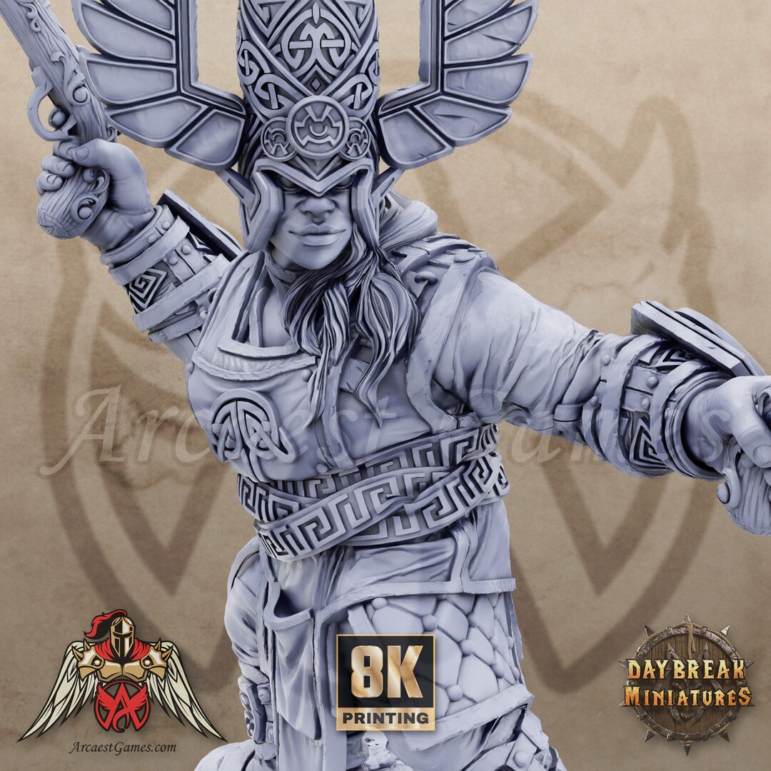 Kranka Doubleshot Female Dwarf Miniature Dungeons Dragons D&D Dnd White ...