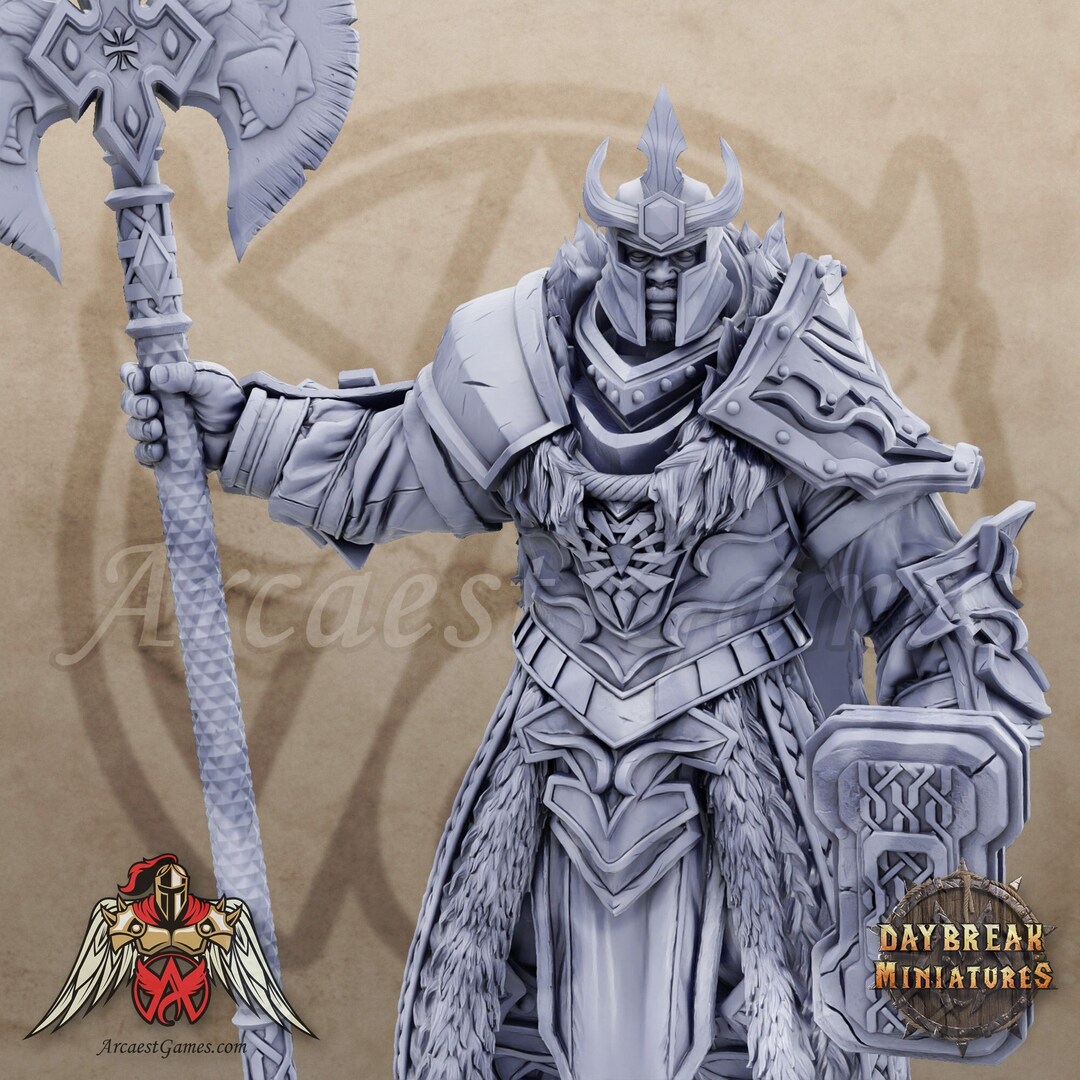 Holger 32mm Scale Knight Templar Paladin Miniature Dungeons Dragons Dnd ...