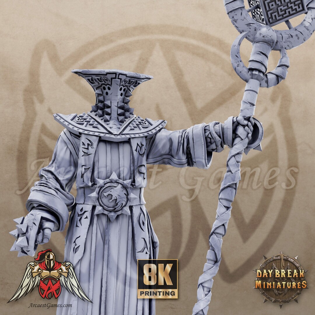 Arch Mage Coronus Mage Wizard Sorcerer Miniature Dungeons Dragons D&D ...