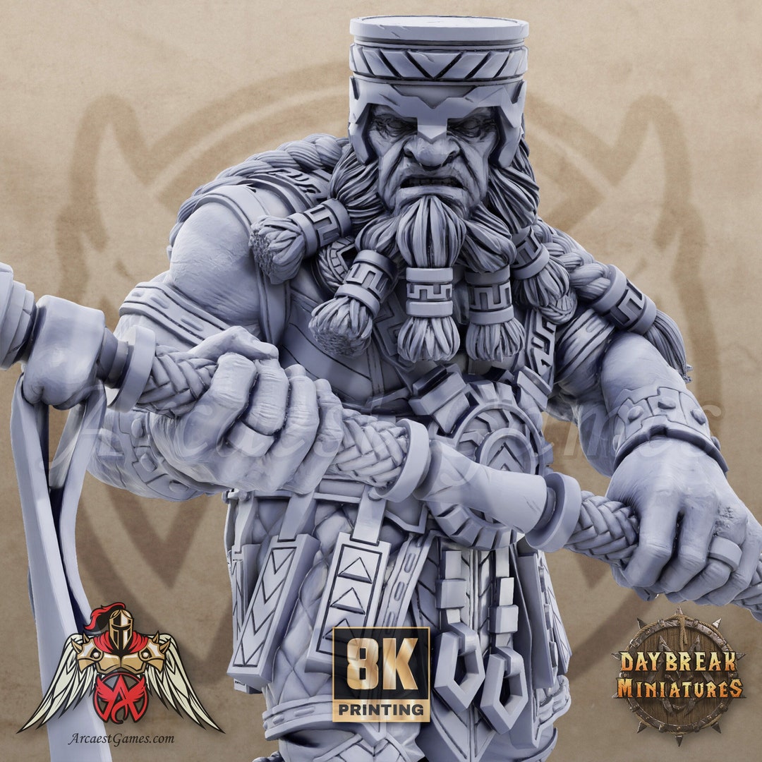 Kigan Krust 32mm Scale Dwarf Miniature Dungeons Dragons D&D Dnd Dwarf ...