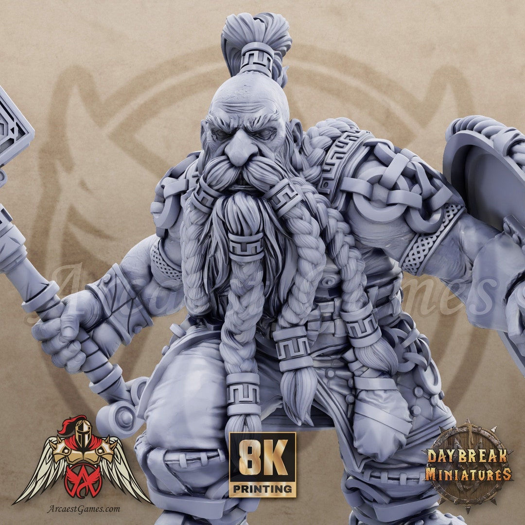 Matti 32mm Scale Dwarf Miniature for Dungeons Dragons Dnd Mini - Dwarfs ...