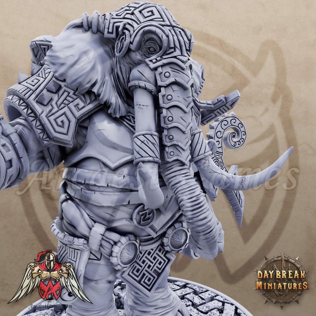 Amarula Elephant Folk Loxodon Oliphant Miniature Dungeons Dragons Dnd Mini Oliphants Of Red