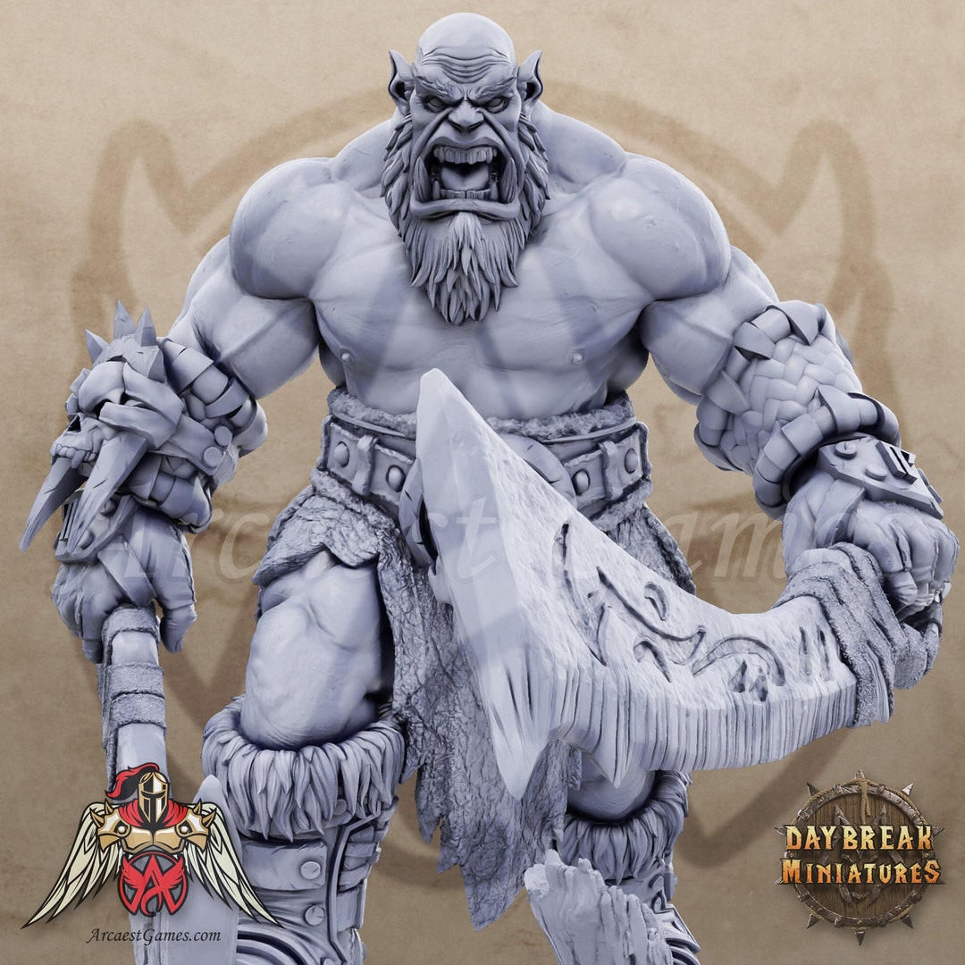 Grozler Hang 32mm Scale Orc Miniature Dungeons Dragons Orc Dnd D&D Mini Zeithammer's Green ...