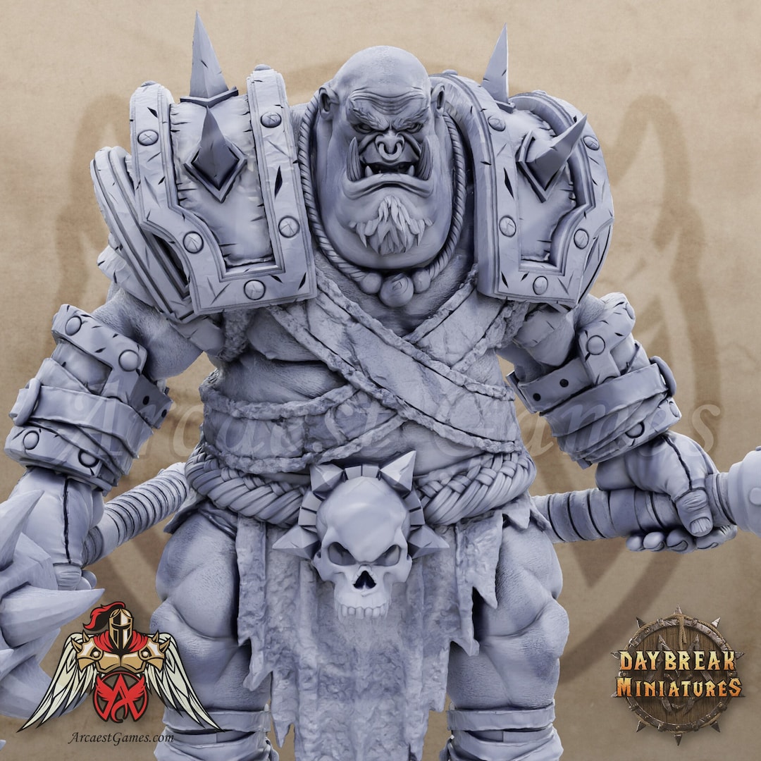 Fat Orc Kraut Hellbender Dnd Orc Mini Dungeons Dragons Miniature ...