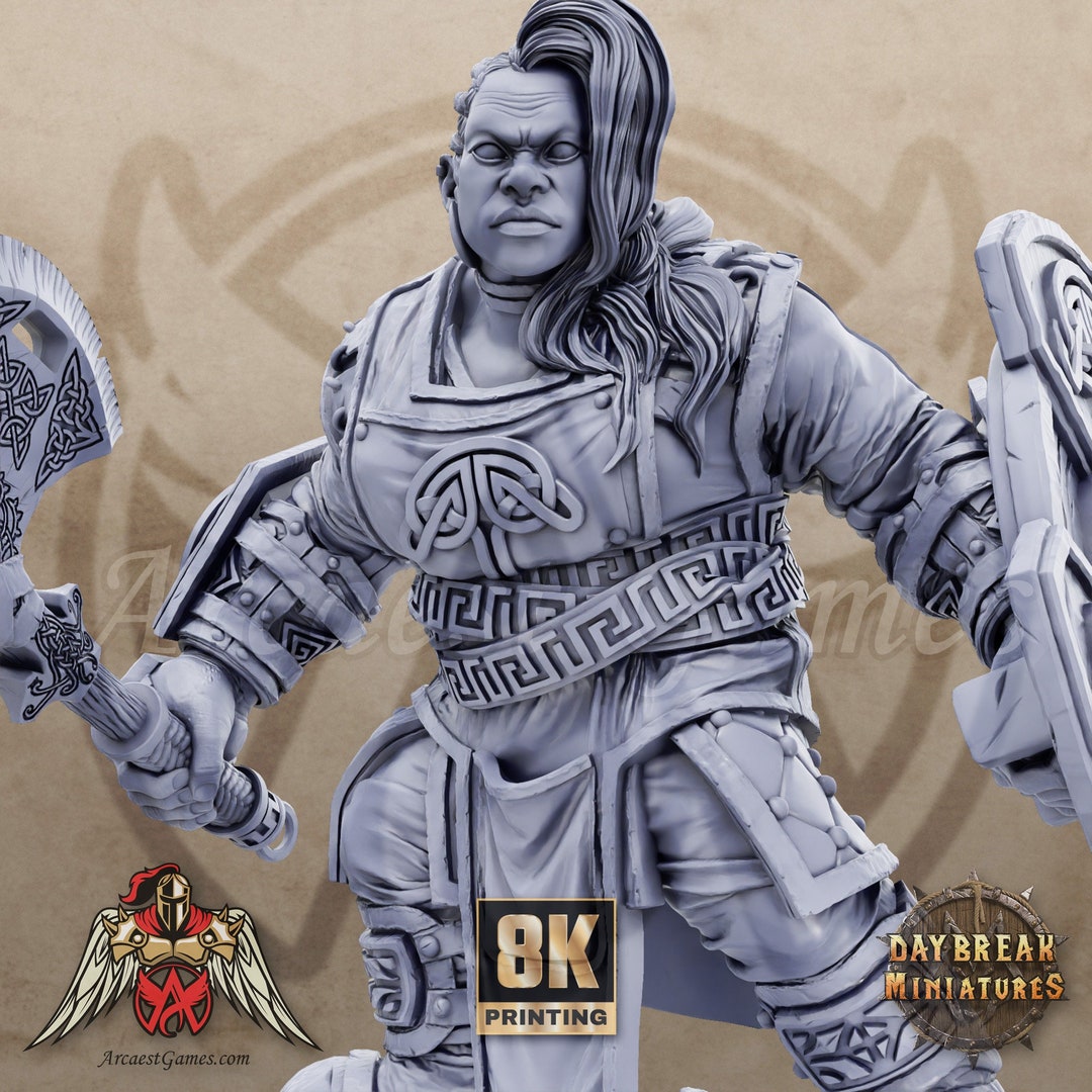 Fandra Firebrand 32mm Scale Female Dwarf Miniature Dungeons Dragons D&D ...