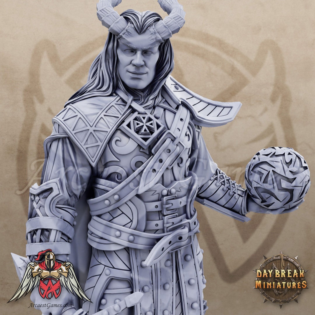 Emil 32mm Scale Tiefling Miniature Dungeons Dragons Dnd Tiefl Mini ...