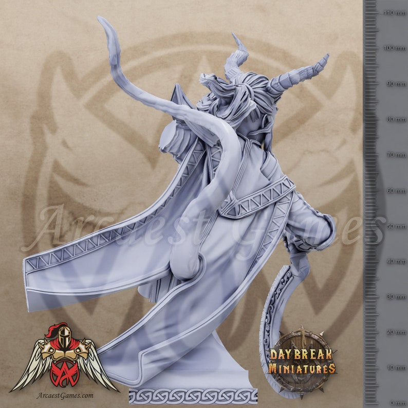 Gretchen Bylander | Female Tiefling Bust to Paint Dungeons Dragons ...