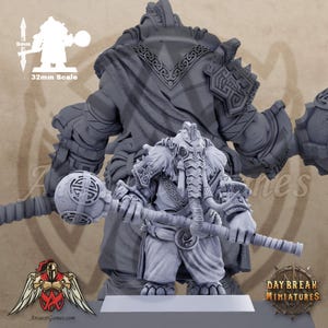 Shurbe Elephant Folk Loxodon Oliphant Miniature Dungeons Dragons Dnd ...