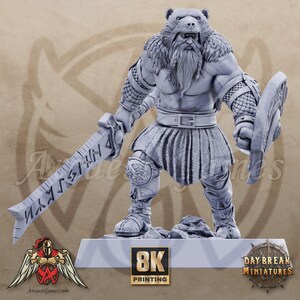 Magnar Runeblade Viking Miniature Dungeons Dragons Dnd Barbarian Mini ...