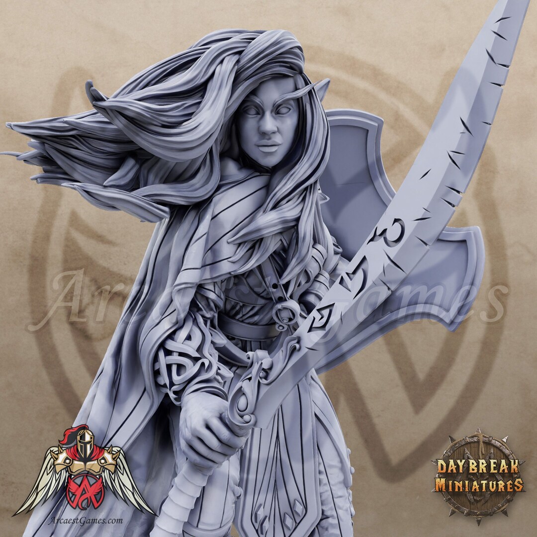 Merlo 32mm Scale Female Elf Miniature Dungeons Dragons D&D Dnd - Elves ...
