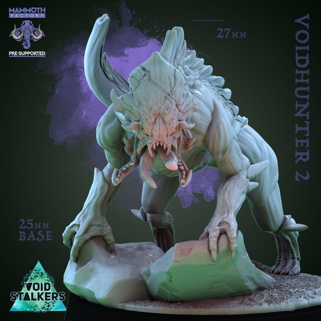 Voidhunter Dog 2 32mm Scale Dungeons Dragons Xenomorph Alien Miniature D&D Dnd Mini ...