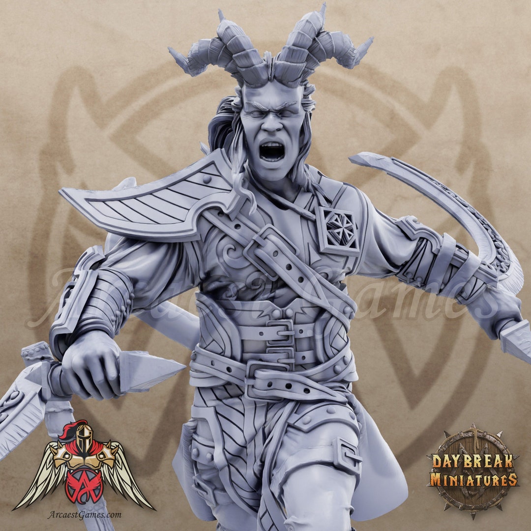 Patrice 32mm Scale Tiefling Miniature Dungeons Dragons Dnd Tiefl Mini ...