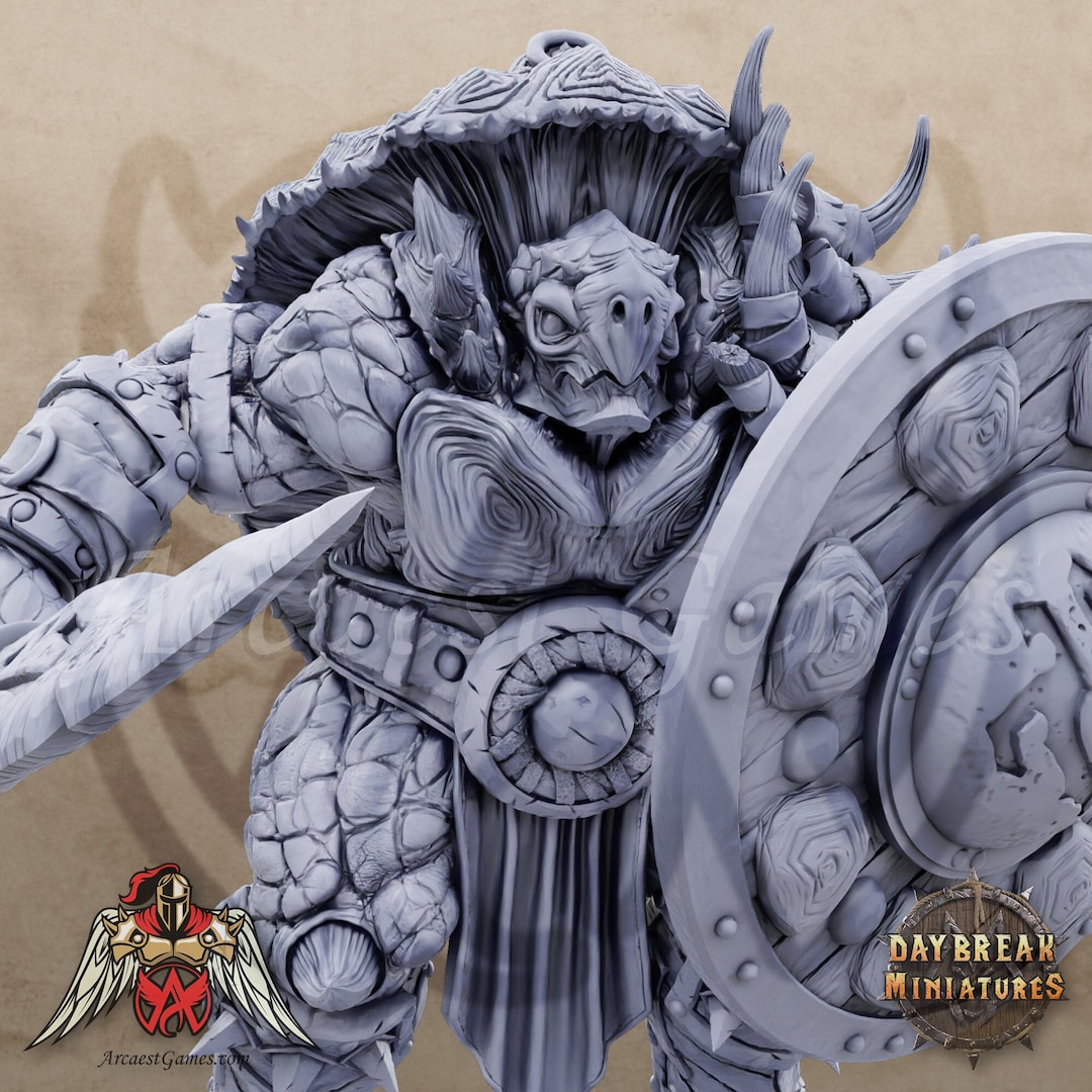 Wecto Tortle Dungeons Dragons Miniature Dnd Turtle Folk Mini ...