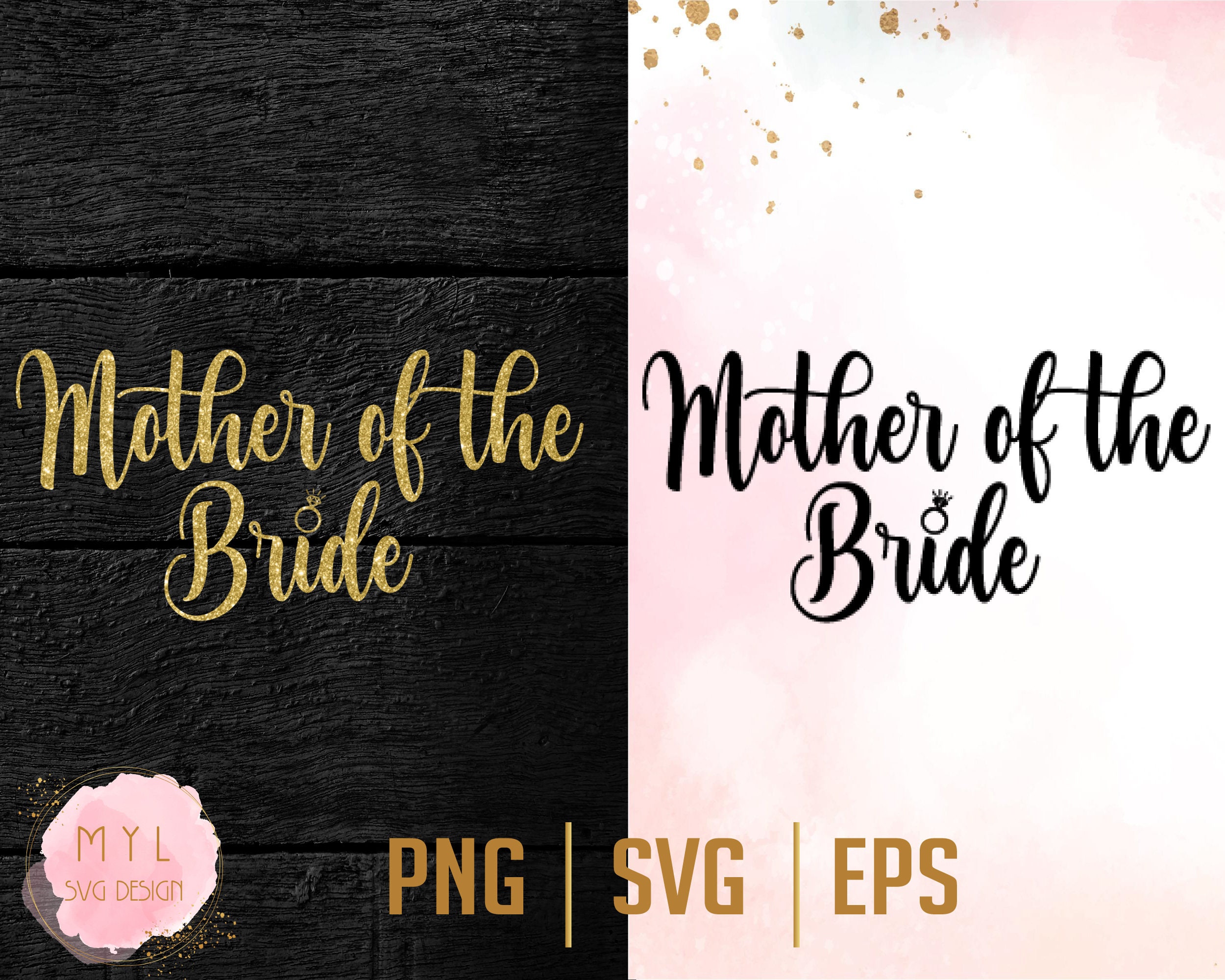 Mother of the Bride SVG PNG Epsbride Engaged Svgbridal Png - Etsy