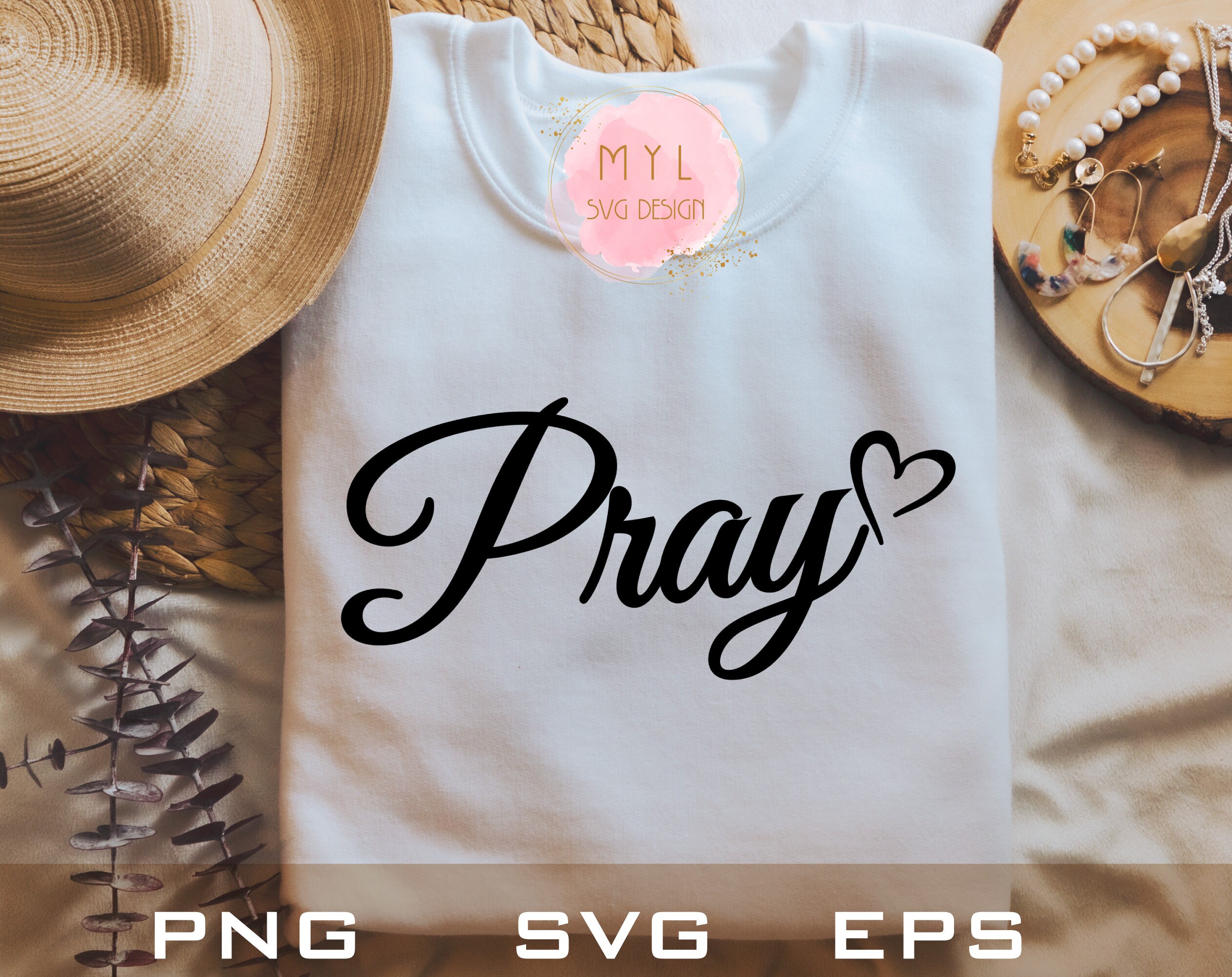 Pray PNG SVG EPS Worthy Svg Inspirational Quote Svg Digital - Etsy